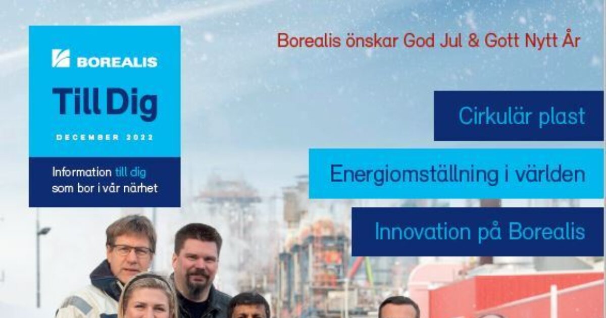 Nytt nummer av nyhetsbrevet Till dig - Borealis
